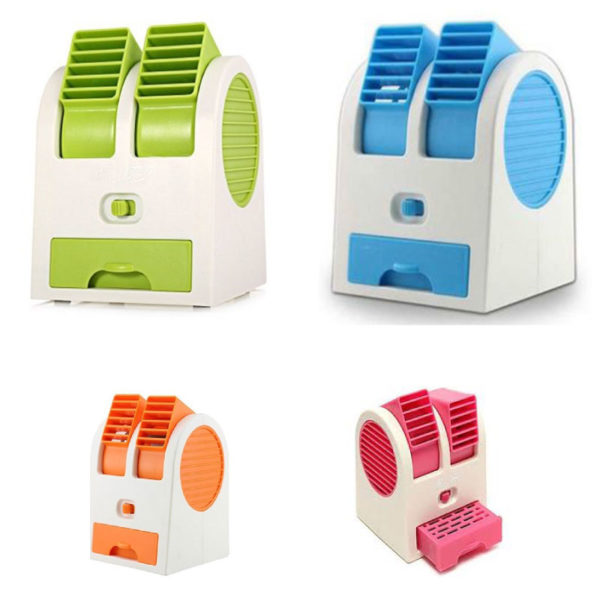 USB Mini Fan Dual Turbine Portable Travel Air cooler - Online Shopping ...