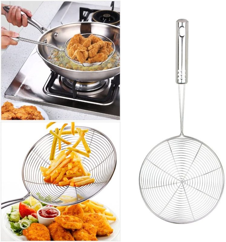 Kitchen Cooking Tool Skimmer Mesh Deep Fryer Oil Filter Screen Noodle ...
