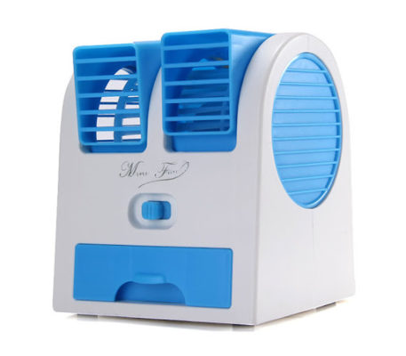 Dual Air Conditioner Shaped Mini Cooler USB Fan With Fragrance - Online ...