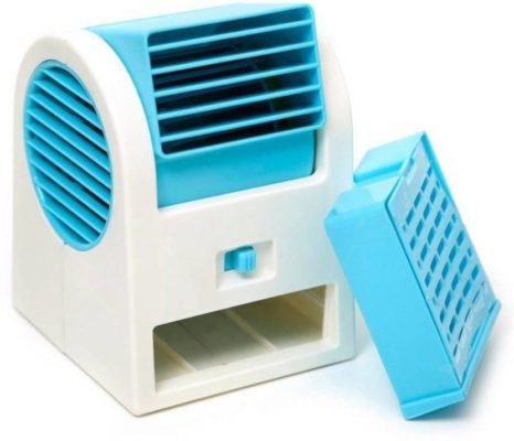 Dual Air Conditioner Shaped Mini Cooler USB Fan With Fragrance - Online ...