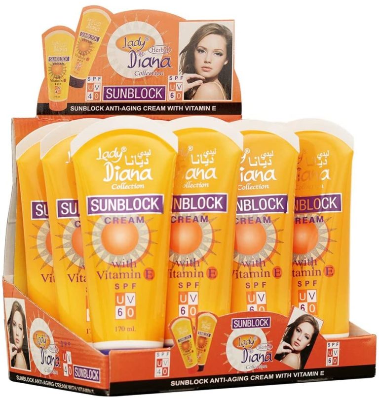 Lady Diana SPF UV 60 Sunblock And Whitening Lotion for Face and Body ...