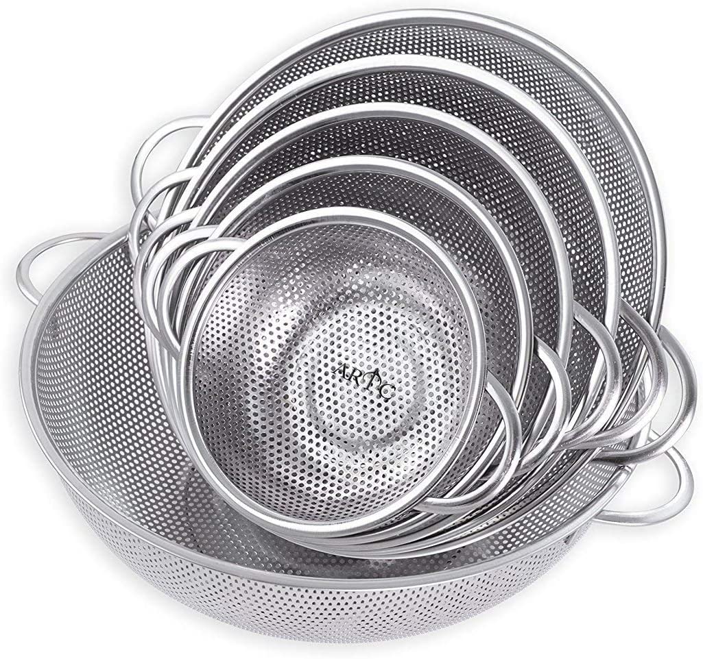 ARTC Vegetable Strainer Sifter Colander Sieve Stainless Steel Kitchen