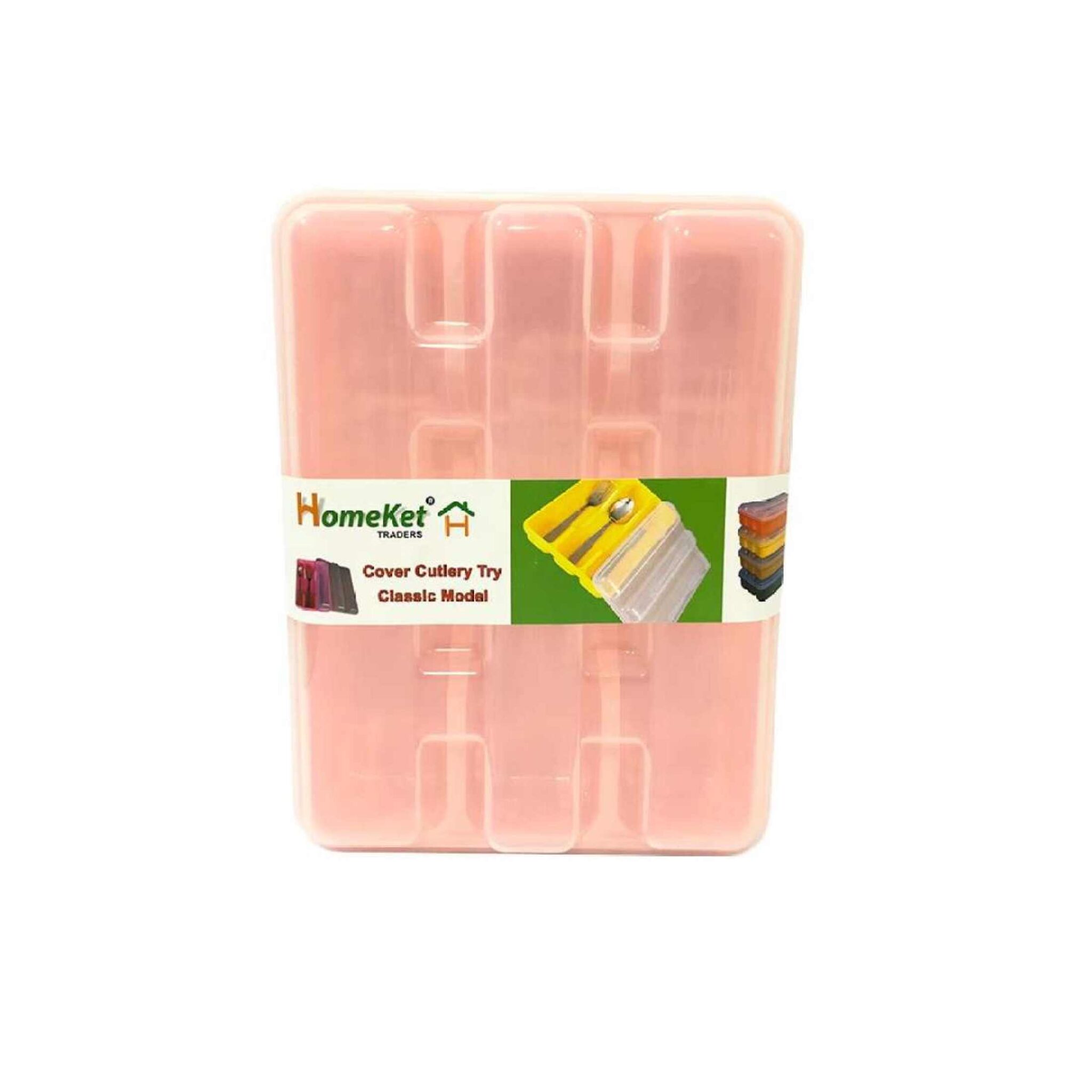 Cutlery Organizer Tray With Cover Spoon Holder Box With Lid - Online ...