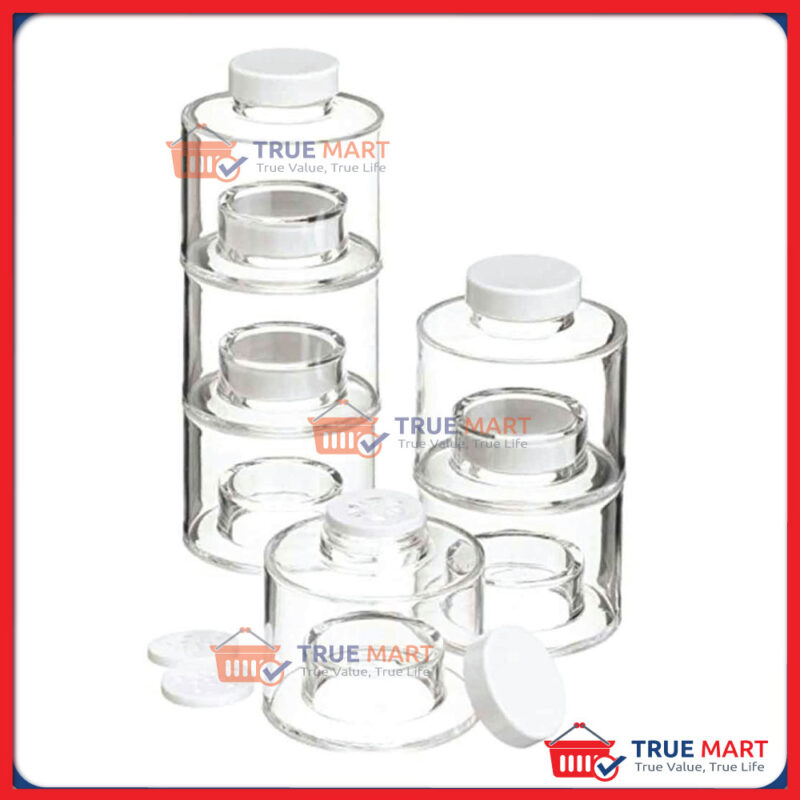 6 Pcs Spice Tower Box Stackable Spice Rack Carousel, Kitchen Space ...